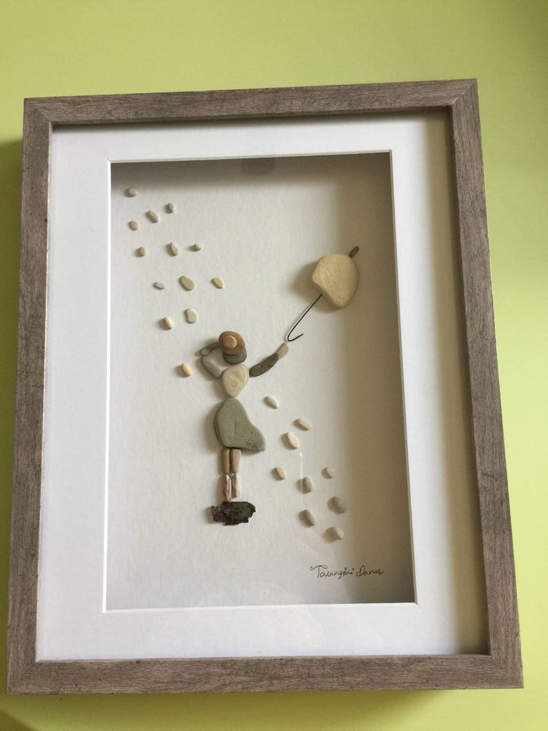 Girl Pebble Art - Etsy