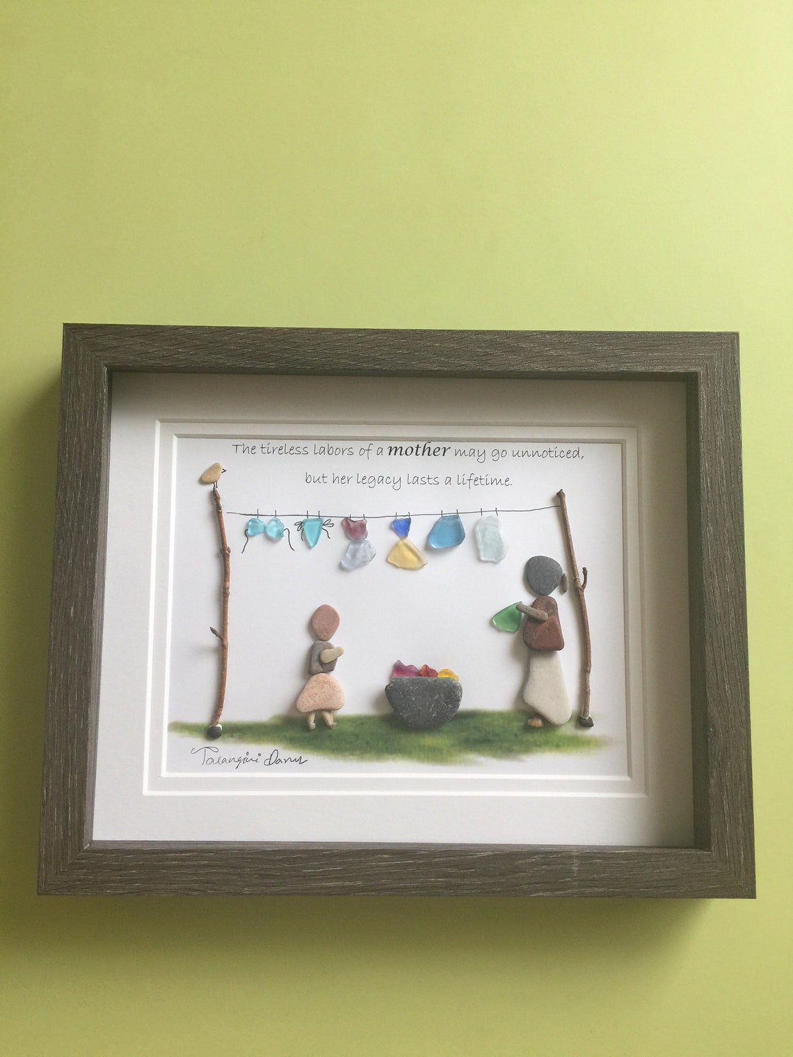 Laundry Pebble Art, Mother Pebble Art - Etsy