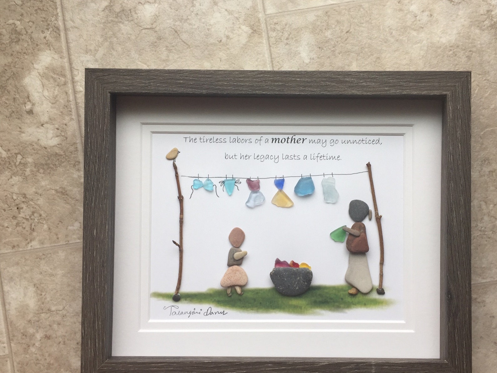 Laundry Pebble Art, Mother Pebble Art - Etsy