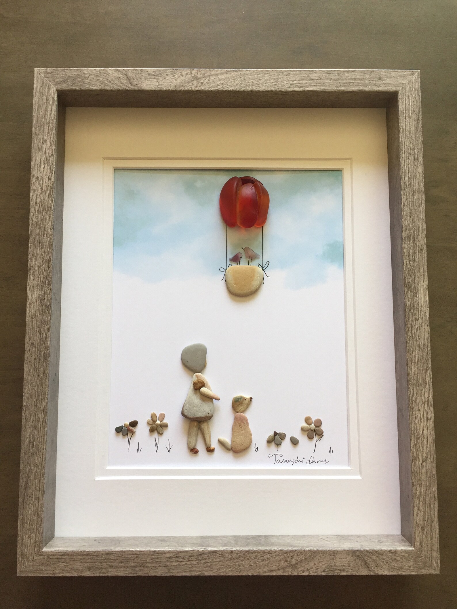 Hot Air Balloon Pebble Art - Etsy