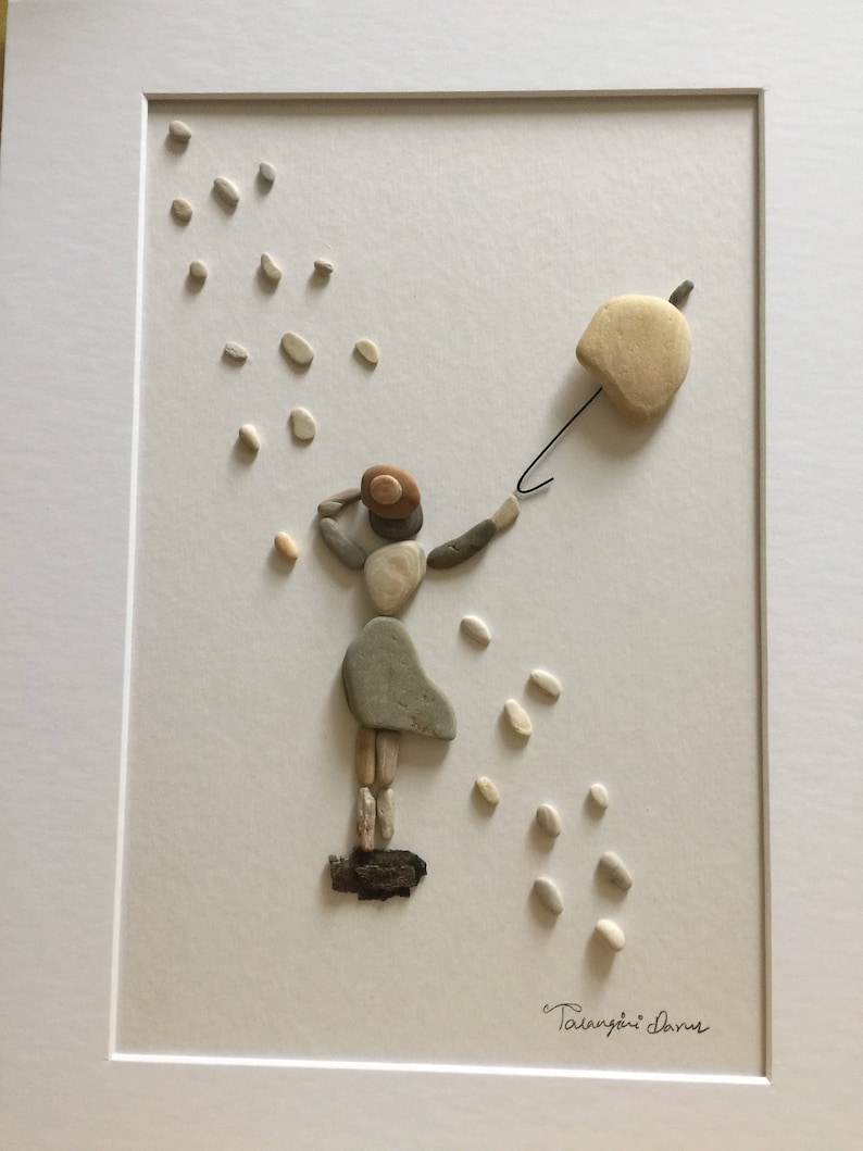 Girl Pebble Art - Etsy