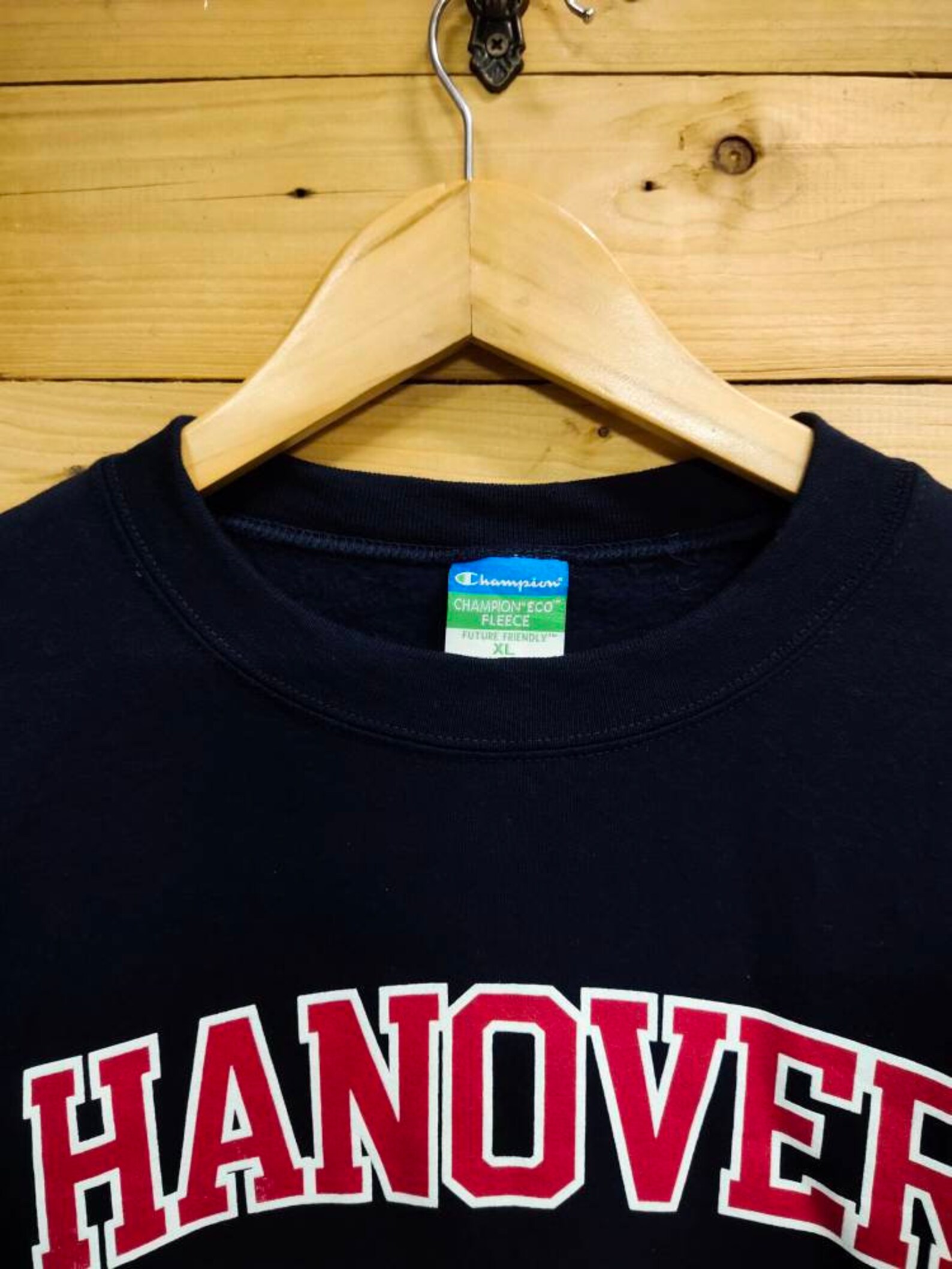 Vintage Champion HANOVER COLLEGE Block Letter Crewneck Sweatshirt Size ...