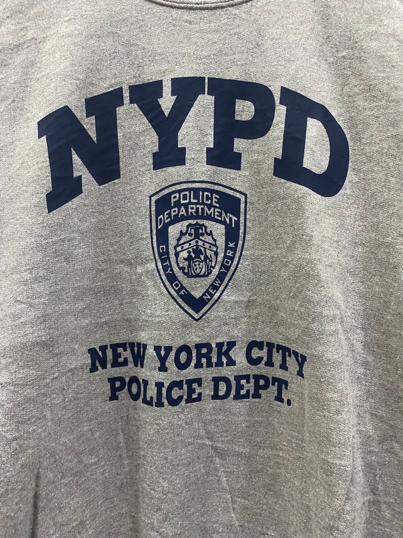 Y2k NYPD New York Police Department Big Logo Crewneck Sweatshirt Size M ...