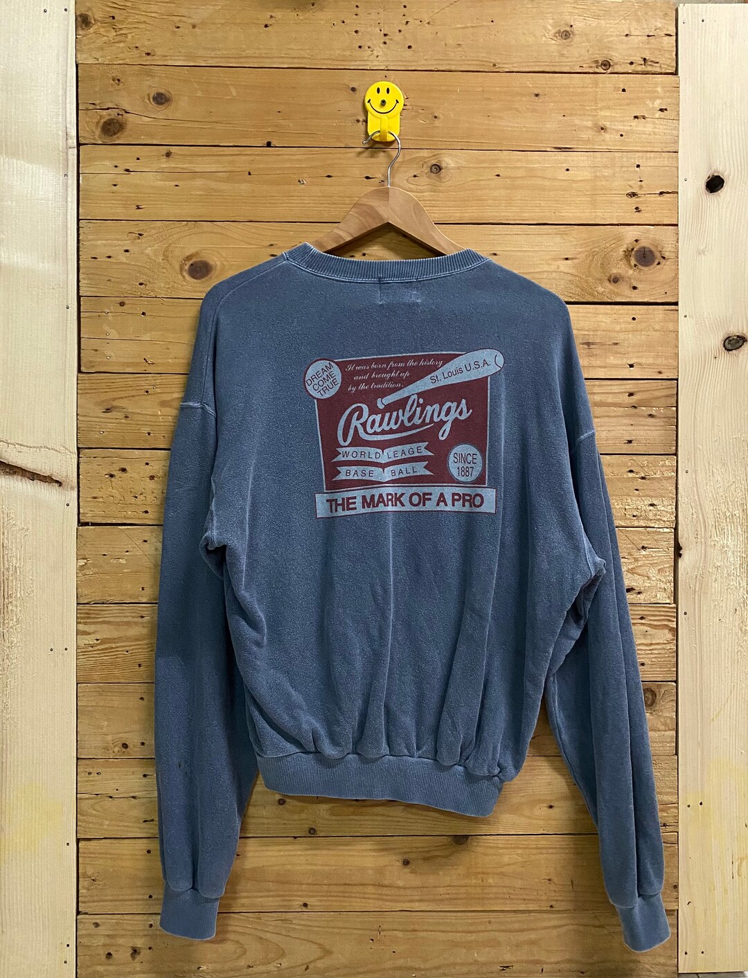 Vintage RAWLINGS Baseball Crewneck Sweatshirt Size S Fits M - Etsy