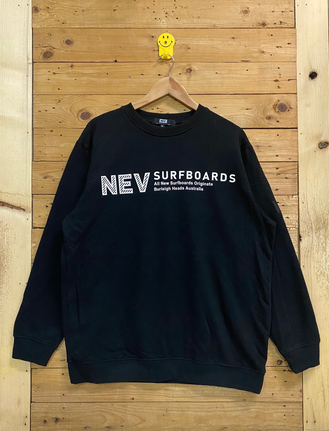 Vintage NEV SURFBOARD Gold Coast Australia Crewneck Sweatshirt Size ...