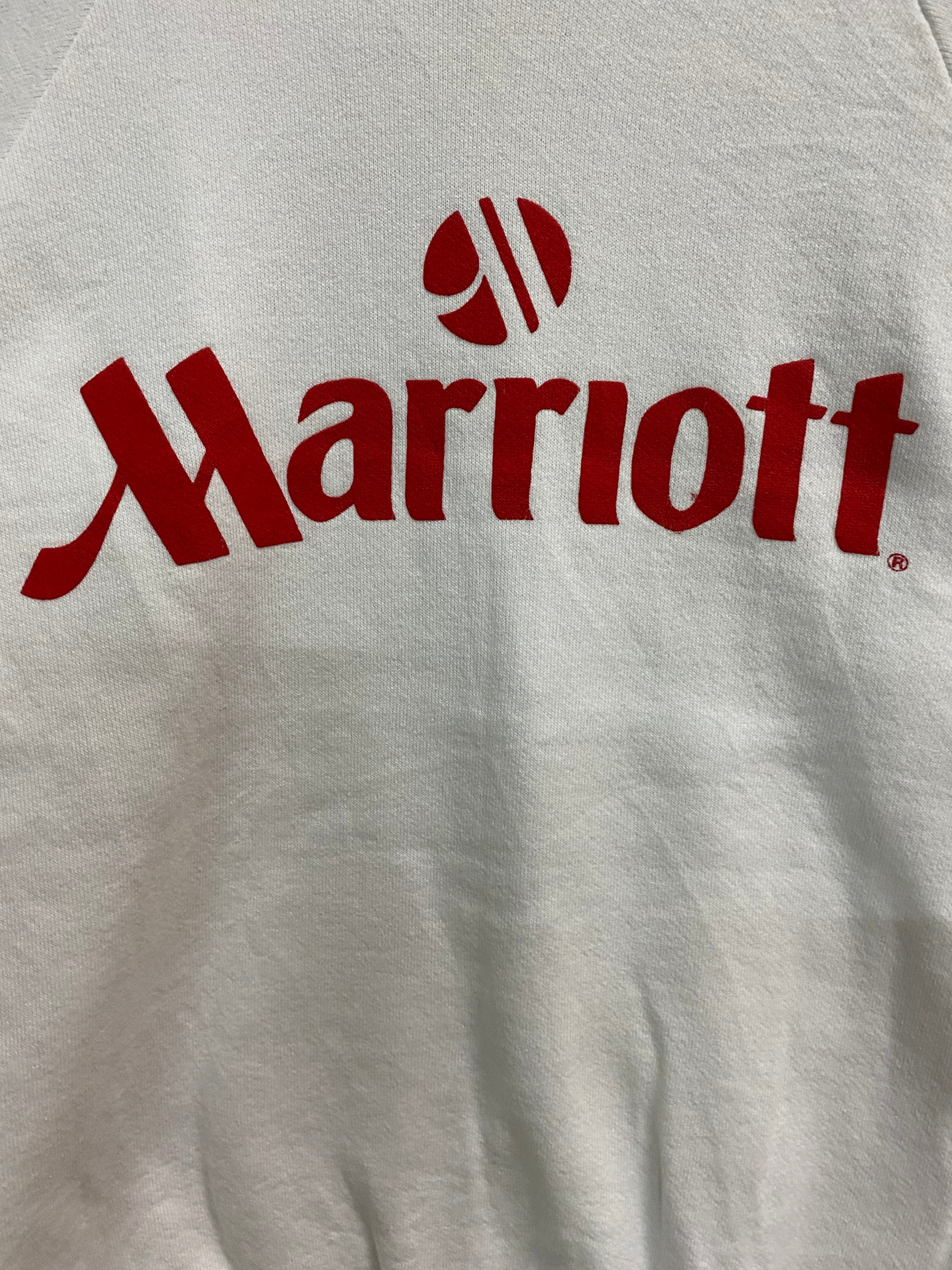 Vintage Oneita MARRIOTT Hotel & Spa Big Logo Crewneck Sweatshirt Size M ...