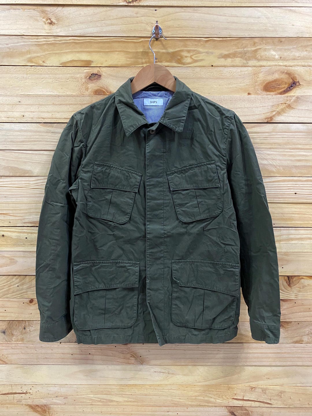 Vintage Japanese Brand SHIPS Slant Pocket Military Shirts Size M - Etsy