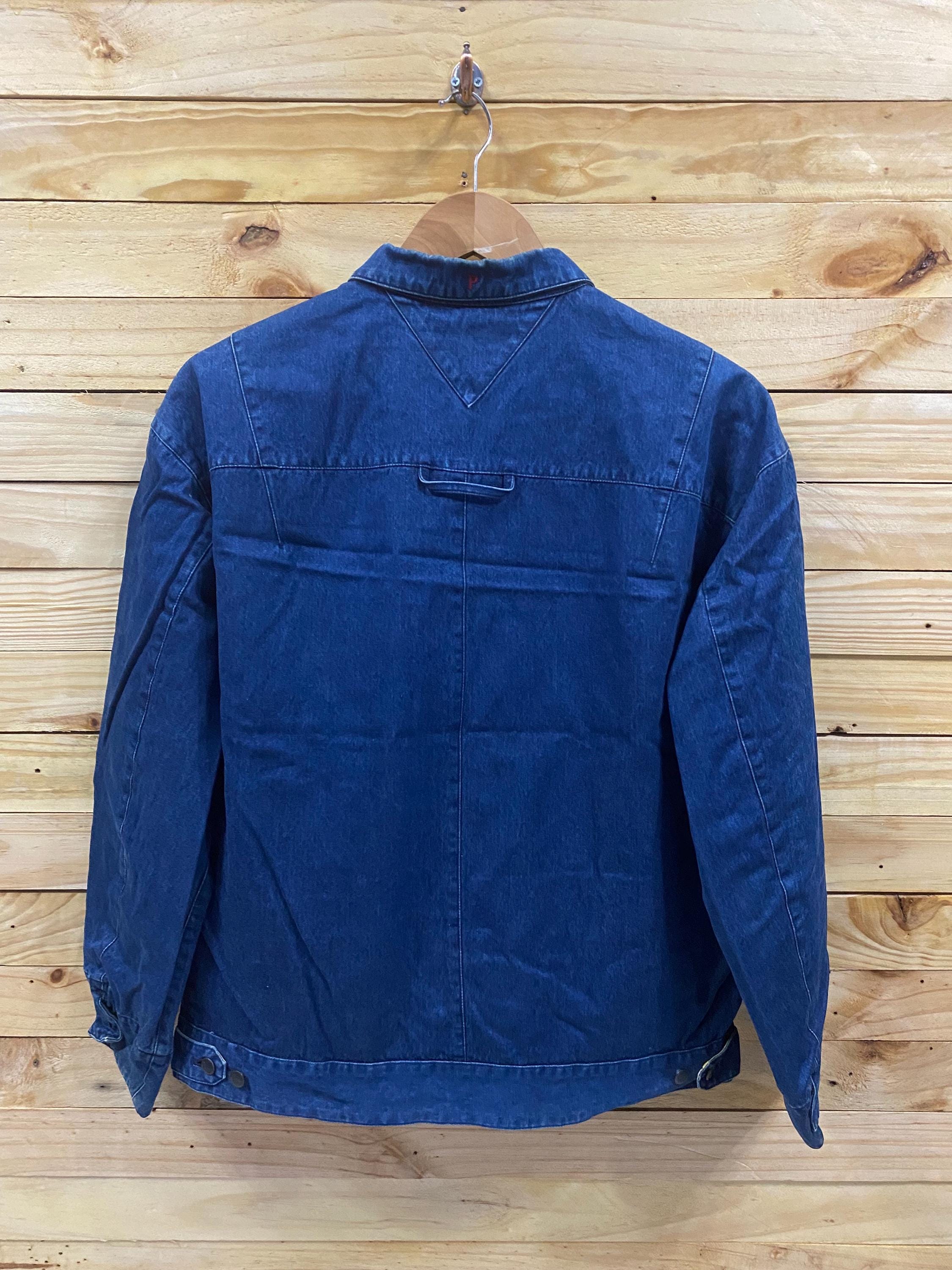 Vintage PAPAS Denim Button Jacket Size Fits L - Etsy