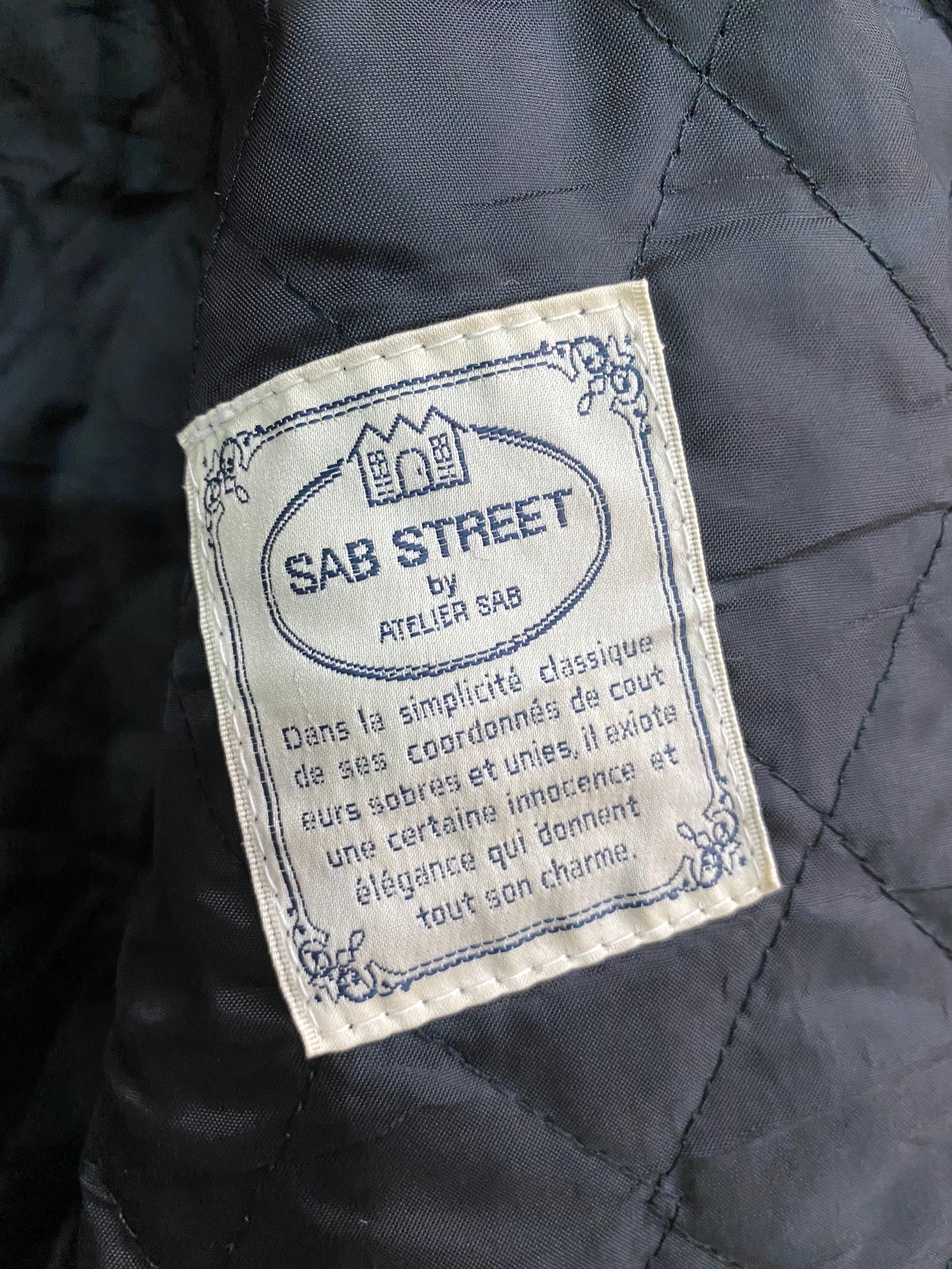 Vintage SAB STREET by Atelier Sab Embroidery Spellout Wool | Etsy