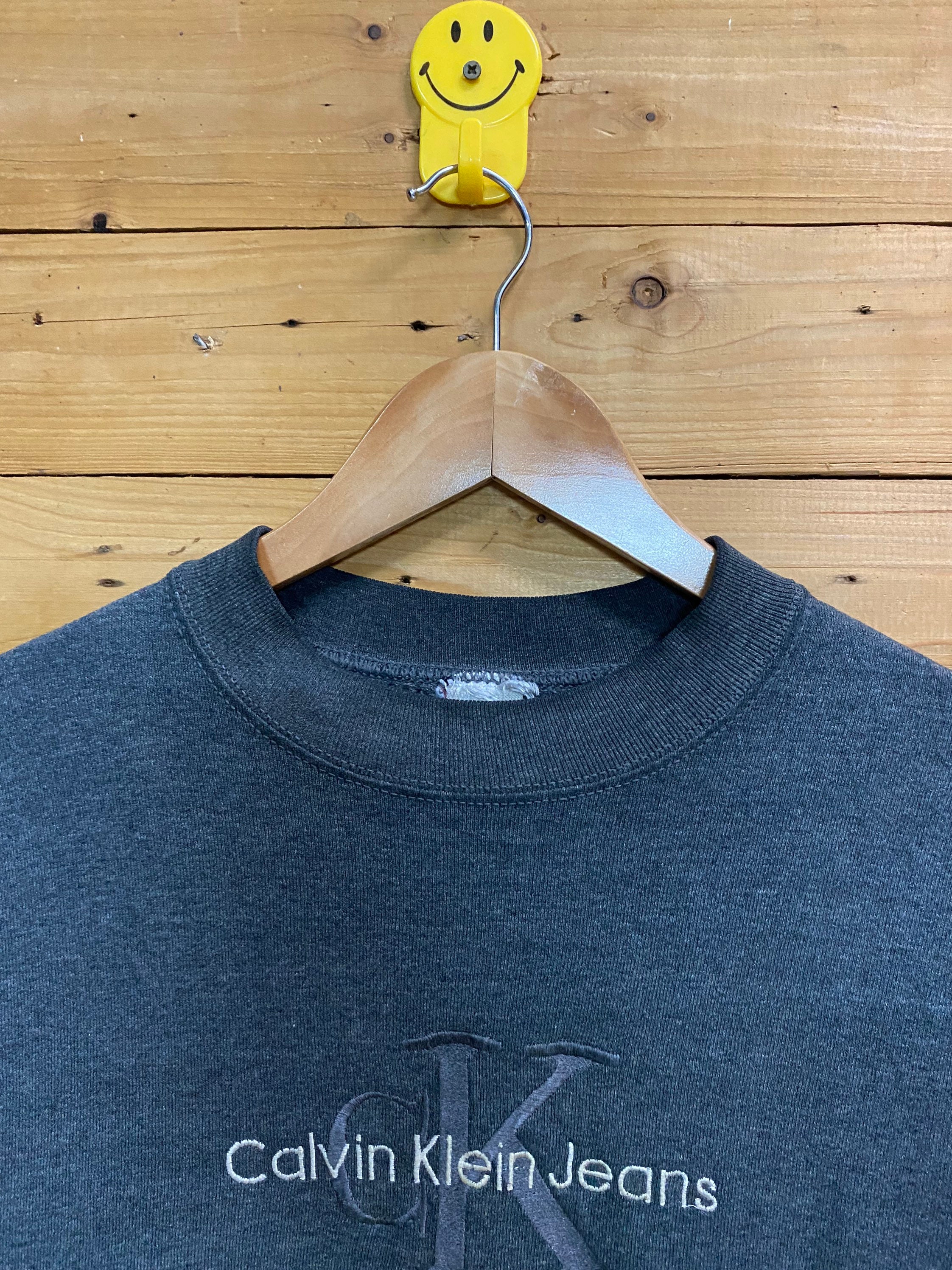 Vintage 80s CALVIN KLEIN Embroidery Spellout Crewneck - Etsy