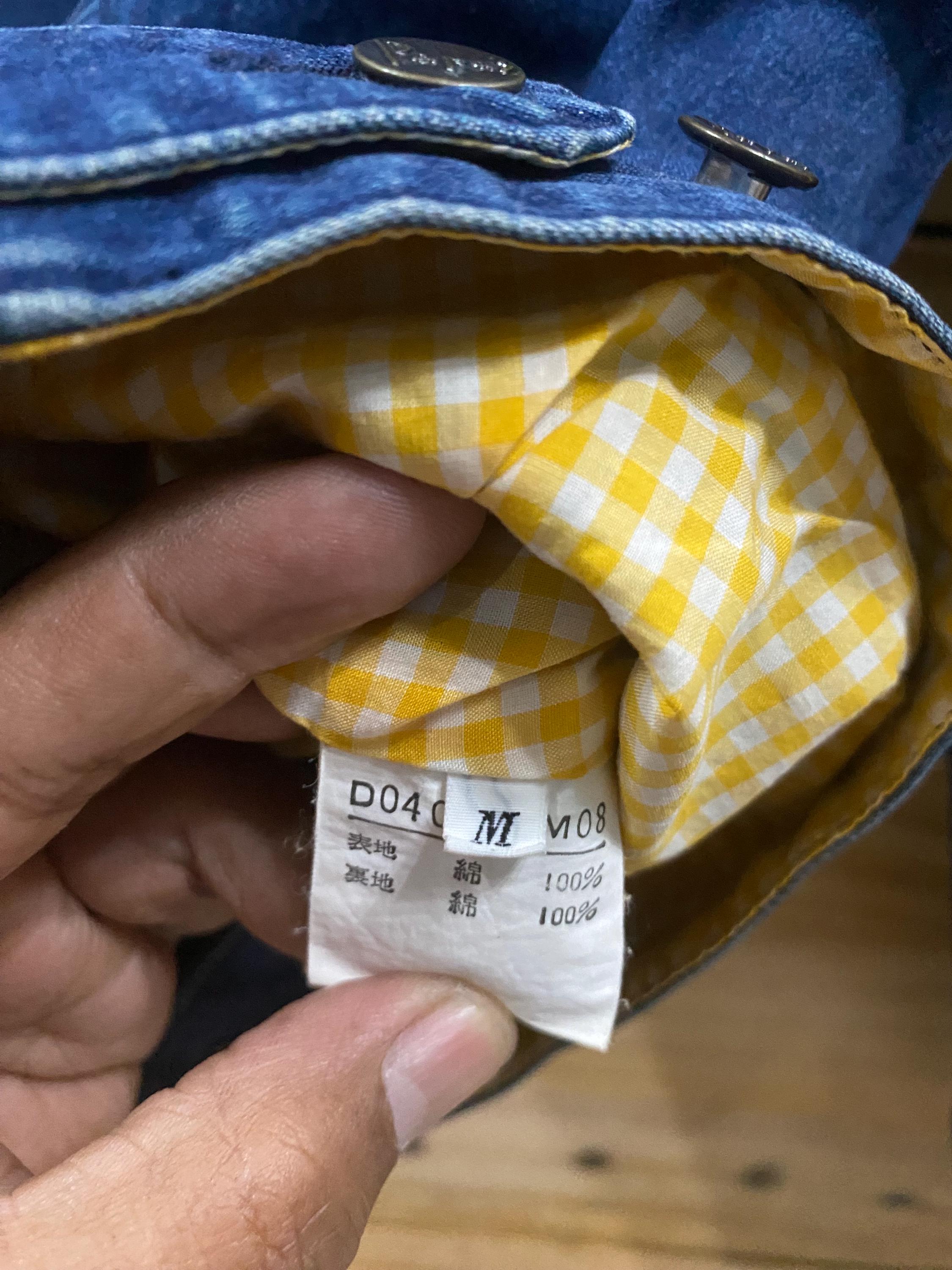 Vintage PAPAS Denim Button Jacket Size Fits L - Etsy