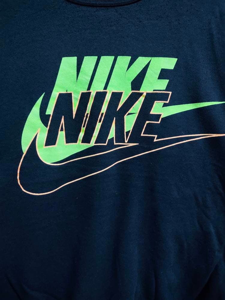 Vintage NIKE Block Letter Big Swoosh Crewneck Sweatshirt Size L - Etsy