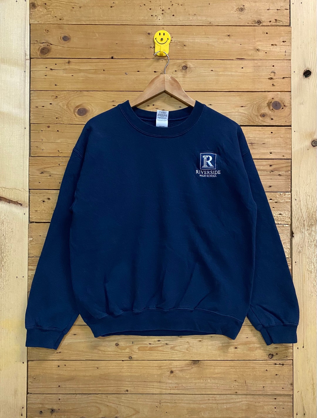 Y2k RIVERSIDE High School Embroidery Small Logo Crewneck Sweatshirt ...