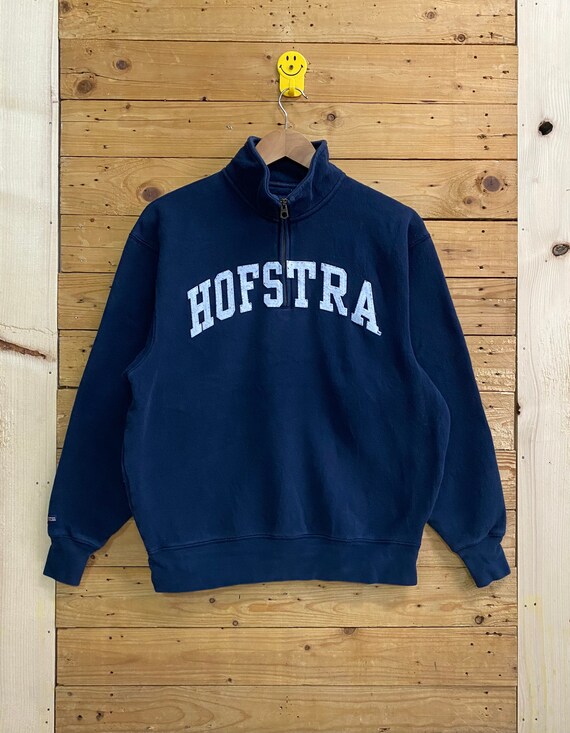 Vintage HOFSTRA UNIVERSITY Patch Letter Half Zipped Sweatshirt - Etsy