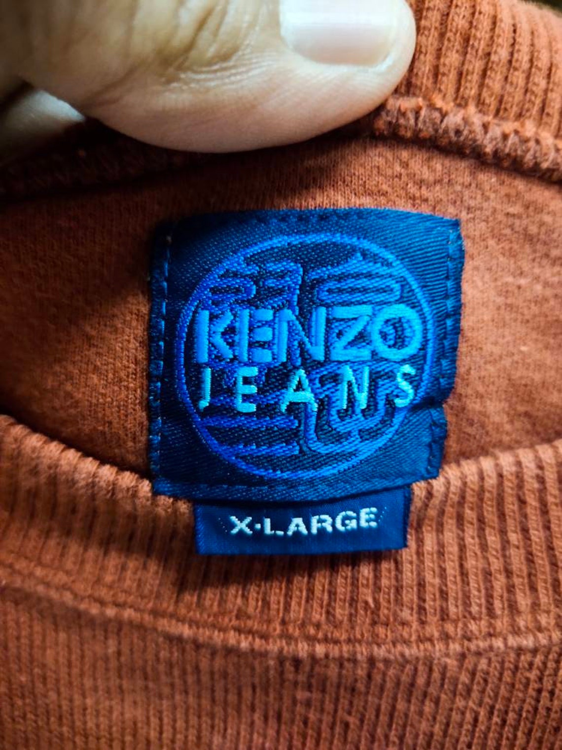 Vintage KENZO JEANS embroidery letter crewneck sweatshirt size | Etsy