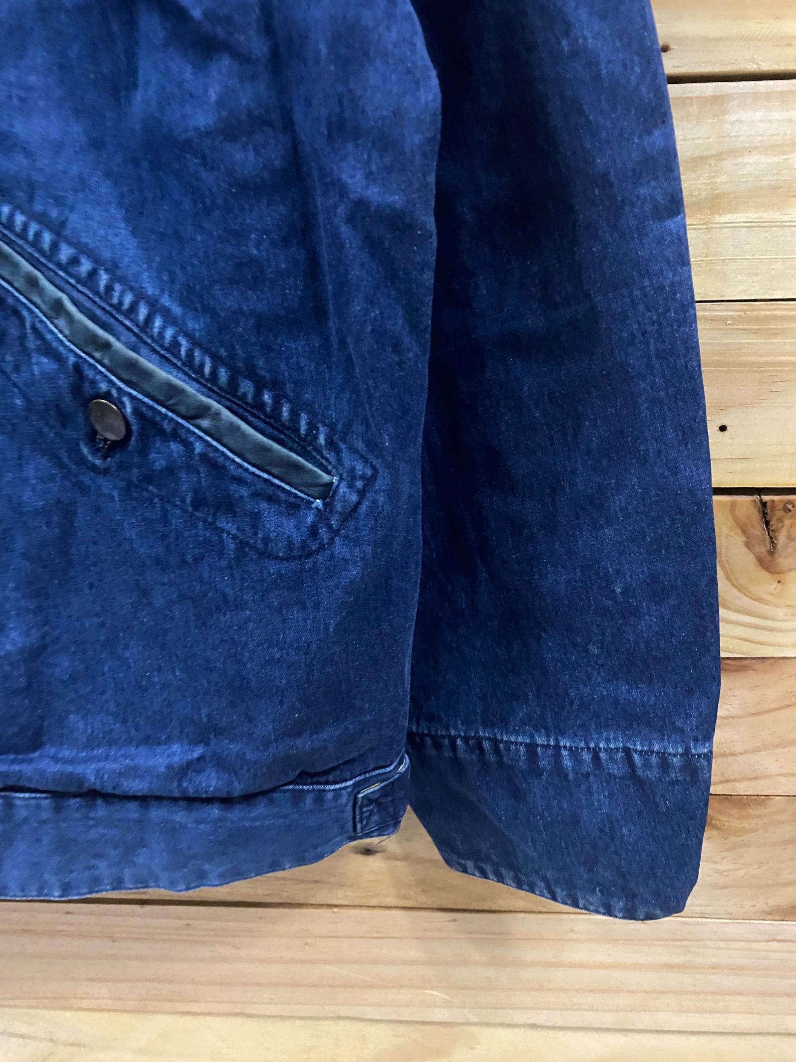 Vintage PAPAS Denim Button Jacket Size Fits L - Etsy