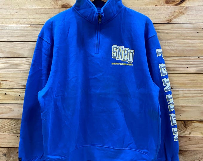 Vintage SNHU Southern New HAMPSHIRE University Half Zipped Sweatshirt ...