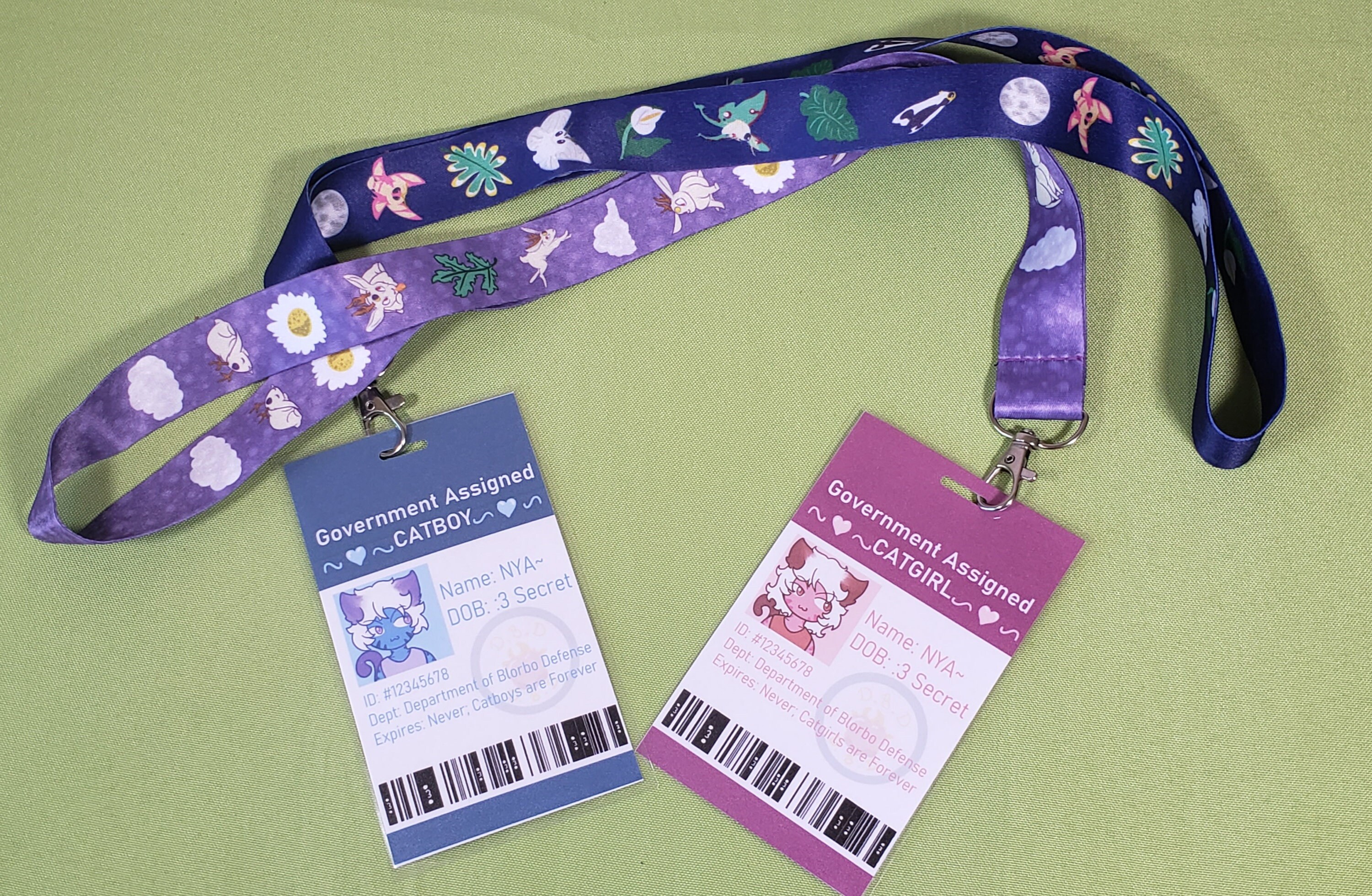 Fun, Cute, Kawaii, Nerdy Lanyards and Lanyard Badges- Cats, Moths, Pipe ...