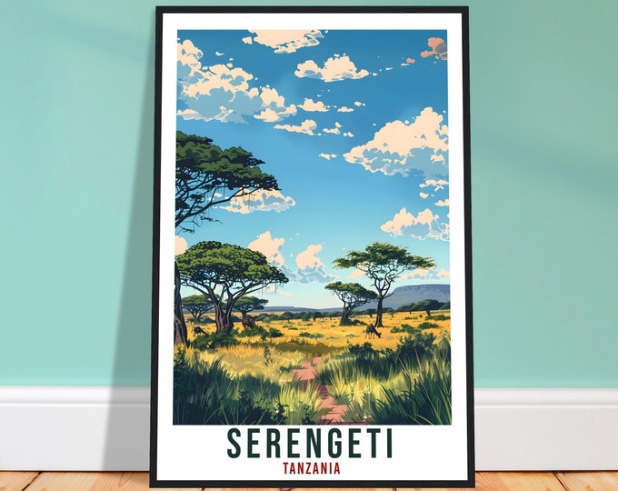 Serengeti National Park Tanzania Travel Wall Art Poster Print - Etsy
