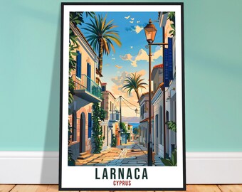 Larnaca Travel Poster , Cyprus Print - Etsy