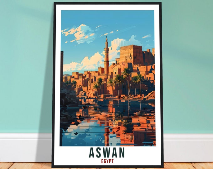 Aswan Egypt Travel Wall Art Poster Print - Etsy