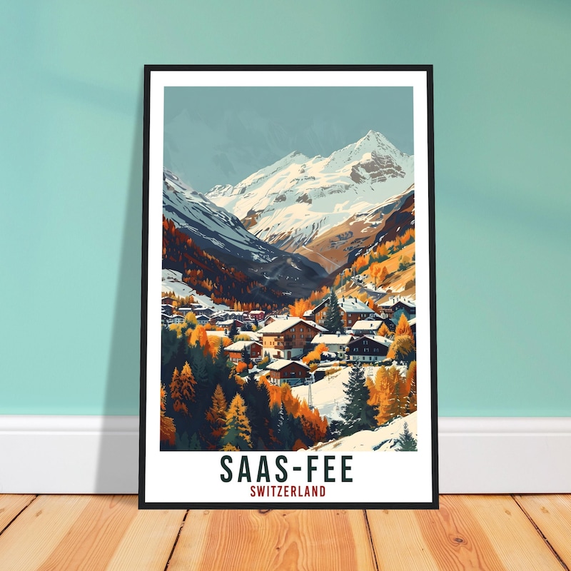 Saas Fee Wall Poster - Etsy