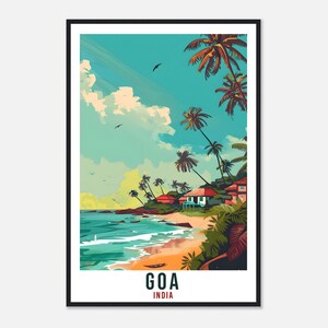Goa Travel Poster India Home Decoration Goa Wall Art Gift Wall Hanging ...