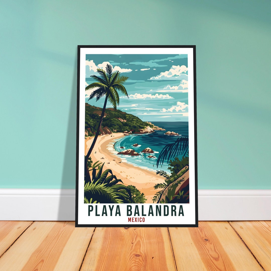 Playa Balandra Mexico Travel Print Mexico Wall Art Wall Hanging Home ...