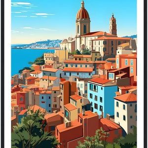 Cagliari Italy Travel Print Wall Art Cagliari Wall Hanging Home Décor Cagliari Gift Art Lovers ...