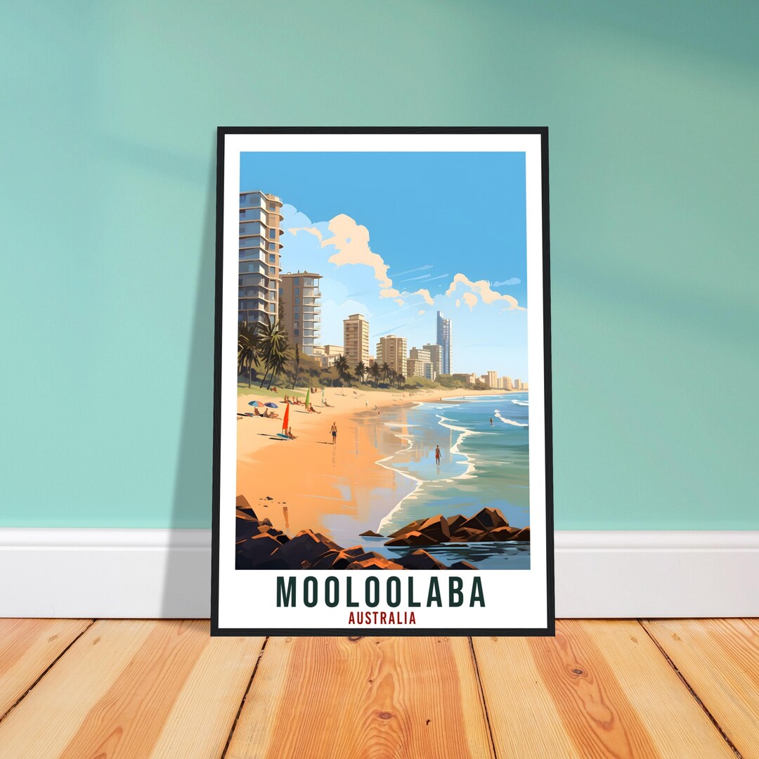 Mooloolaba Travel Poster Wall Art Mooloolaba Australia Home Décor ...