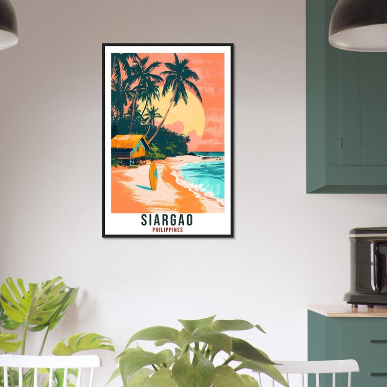 Siargao Philippines Travel Print Beach Wall Art Wall Hanging Home Décor Siargao Gift Landmark ...