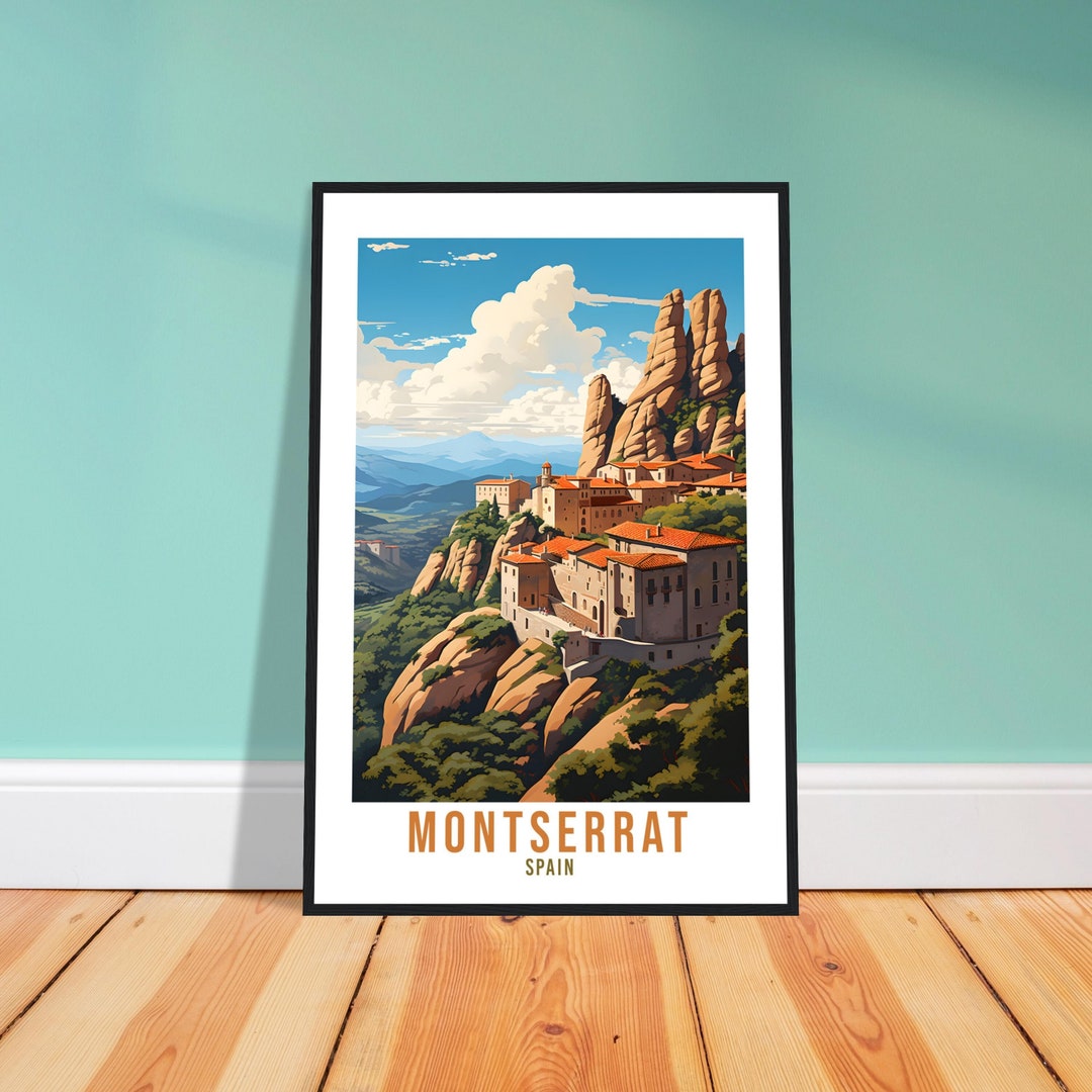 Montserrat Travel Poster Wall Art Montserrat Wall Hanging Home Décor ...