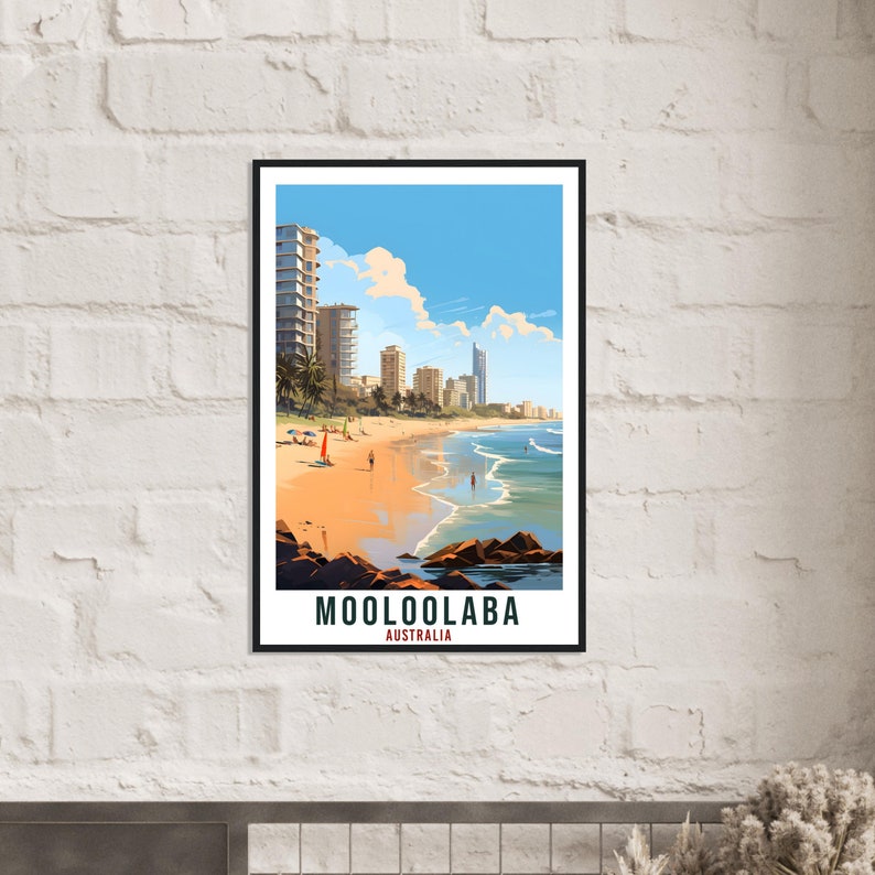 Mooloolaba Travel Poster Wall Art Mooloolaba Australia Home Décor ...