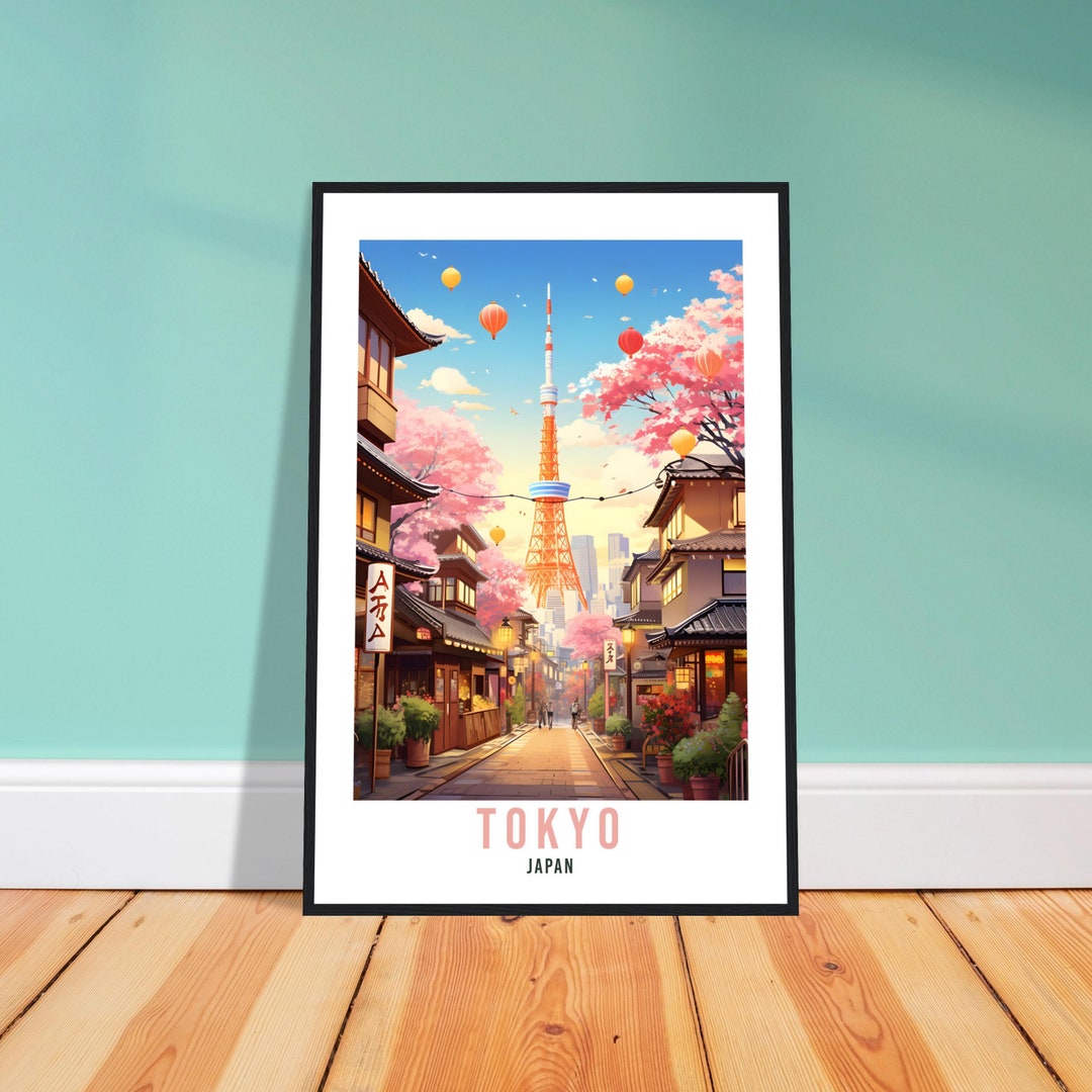 Tokyo Travel Poster Tokyo Wall Hanging Japan Artwork Travel Print Wall ...