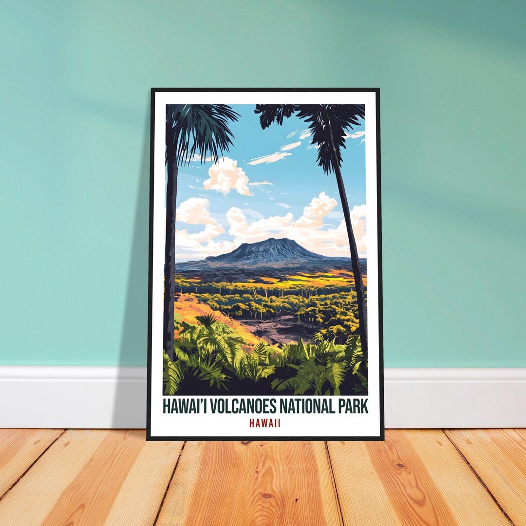 Hawai'i Volcanoes National Park USA Travel Print Wall Art Wall Hanging ...