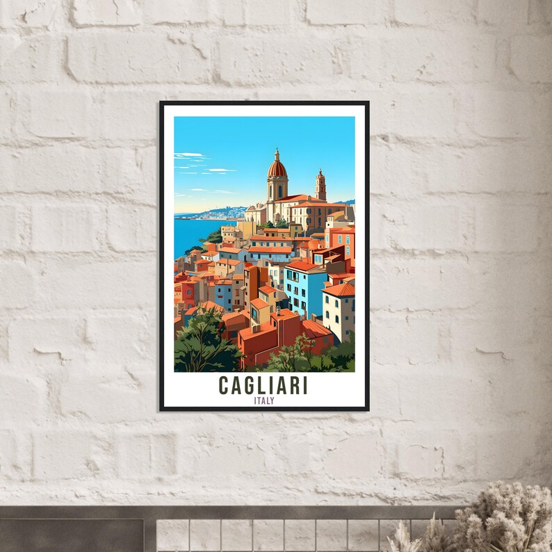Cagliari Italy Travel Print Wall Art Cagliari Wall Hanging Home Décor Cagliari Gift Art Lovers ...
