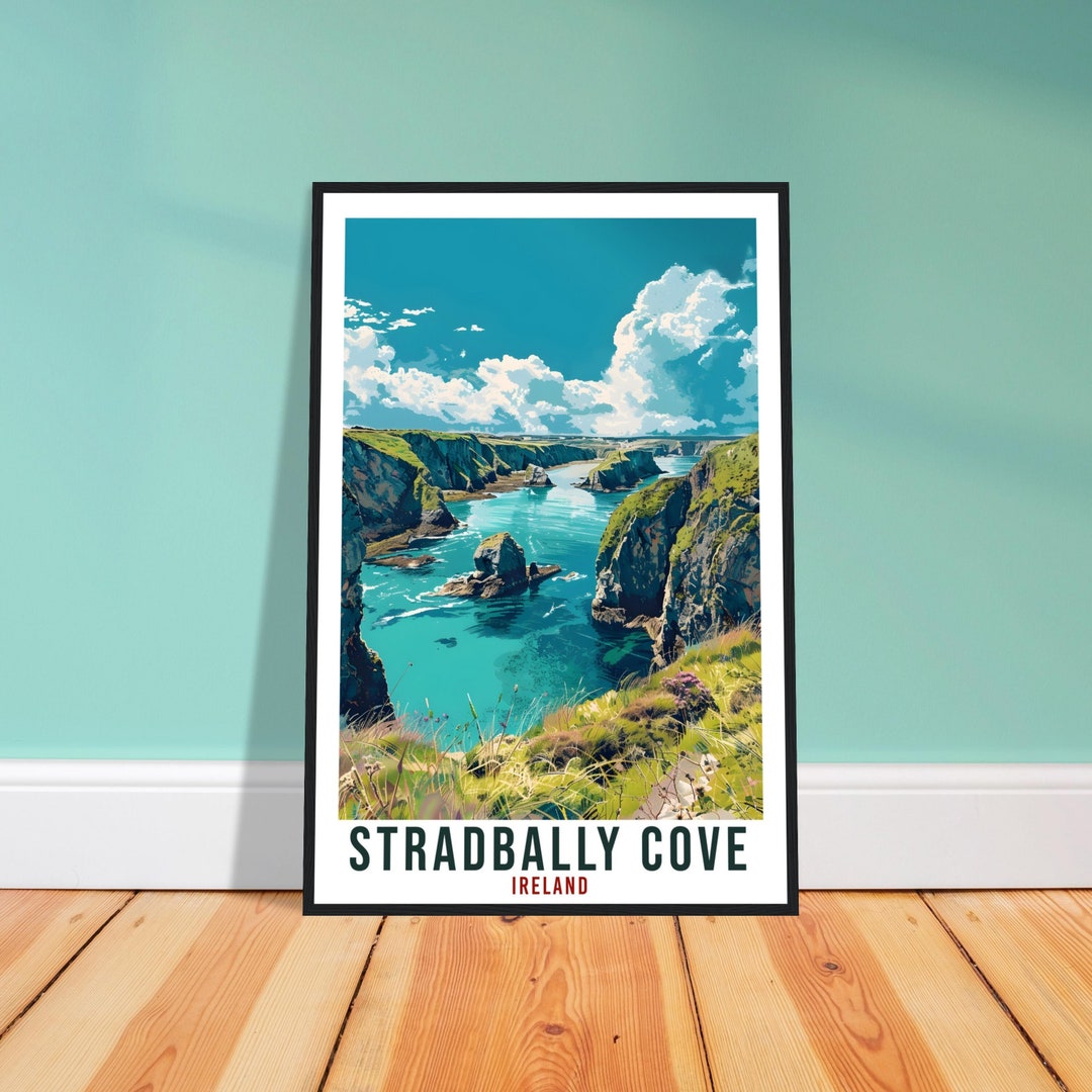 Stradbally Cove Travel Print Ireland Wall Art Wall Hanging Décor ...
