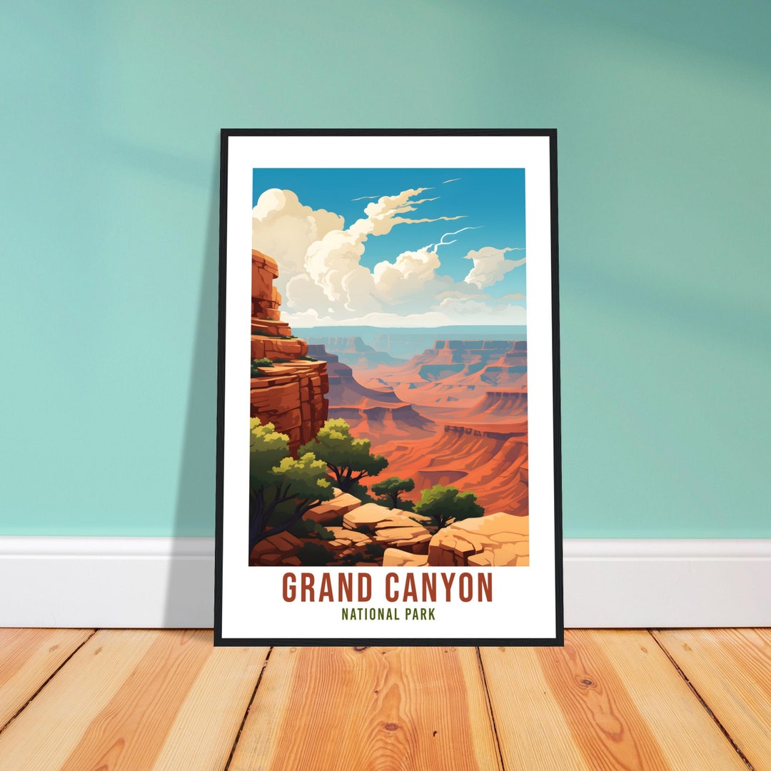 Grand Canyon Travel Poster Arizona Wall Art Grand Canyon National Park ...