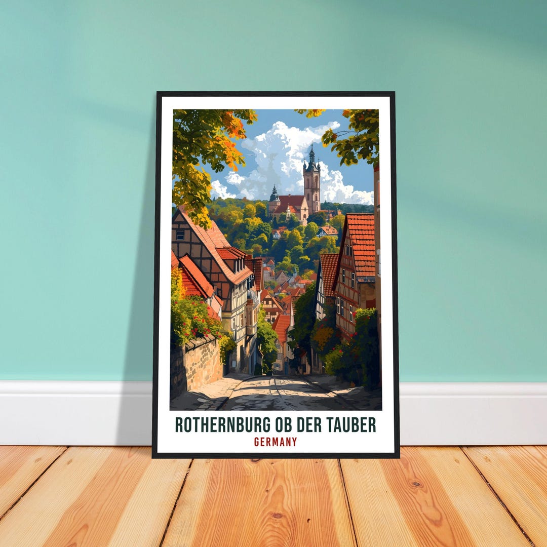 Rothenburg Ob Der Tauber Travel Print – Scenic German Wall Art, History ...