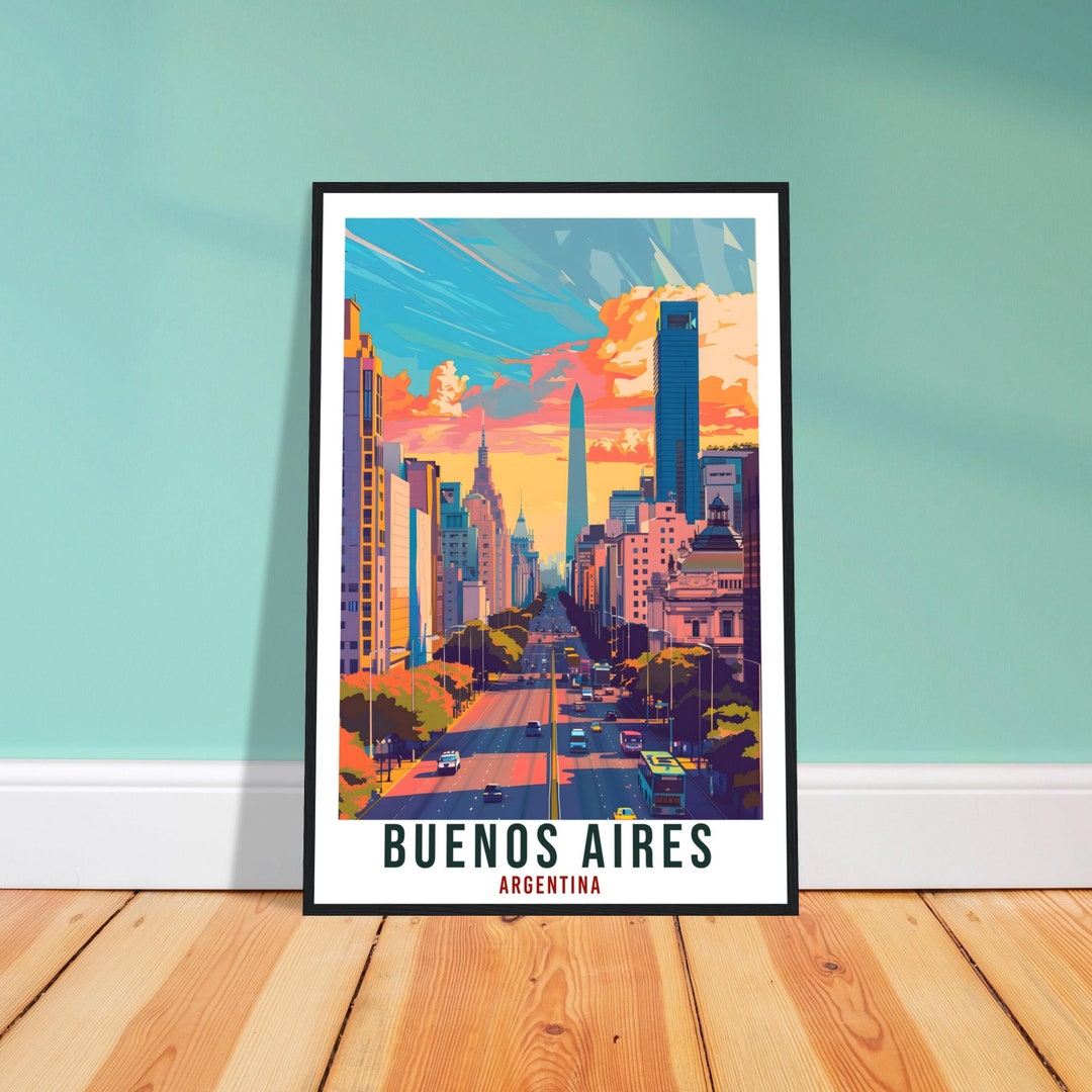 Buenos Aires Argentina Travel Print Wall Art Wall Hanging Home Décor ...