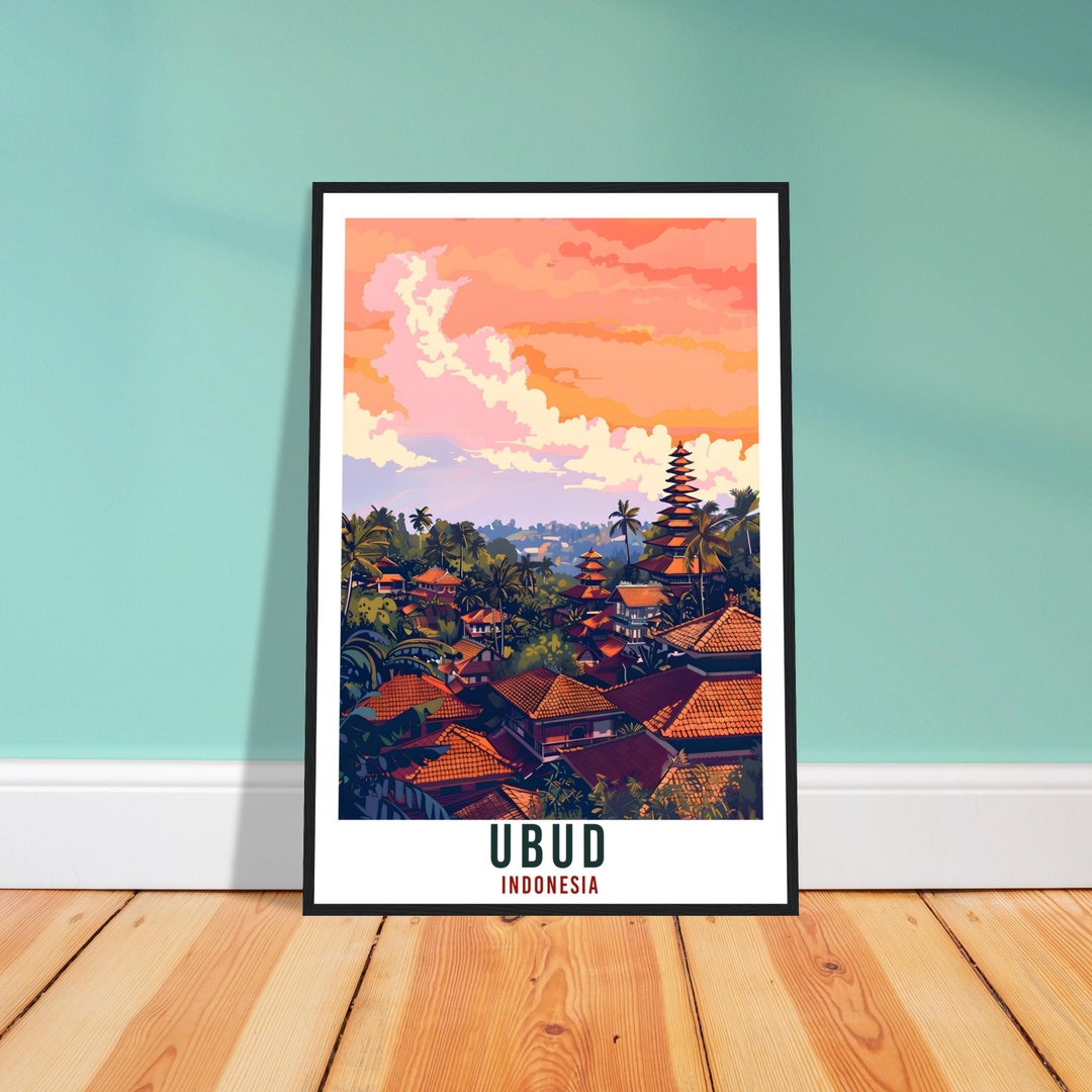 Ubud Bali Travel Print Bali Wall Art Wall Hanging Home Décor Ubud Gift ...