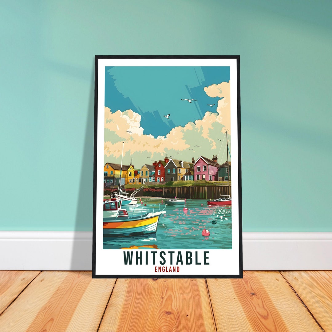 Whitstable Travel Print Wall Art Wall Hanging Home Living Décor ...
