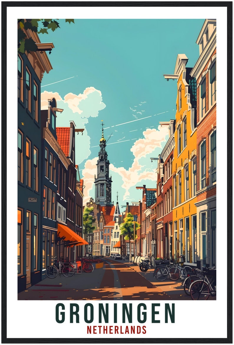 Groningen Travel Print Holland Wall Art Wall Hanging Home Décor ...