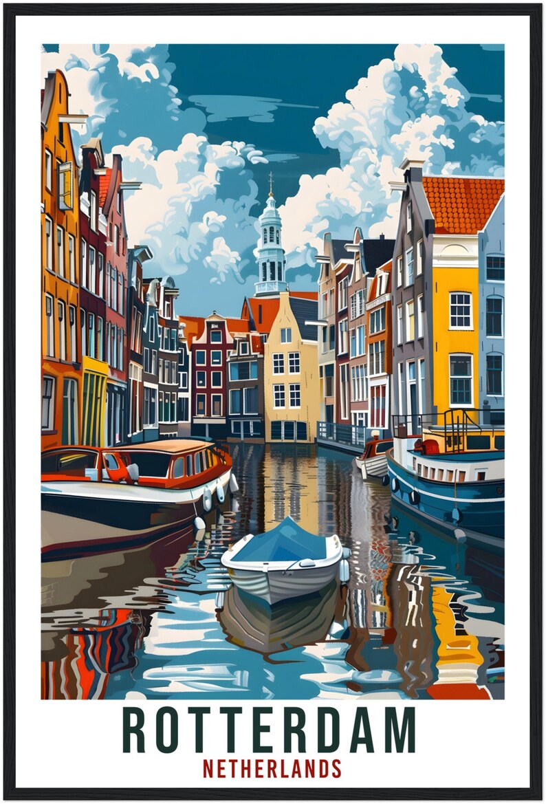 Rotterdam Dutch Travel Print Holland Wall Art Wall Hanging Home Décor ...