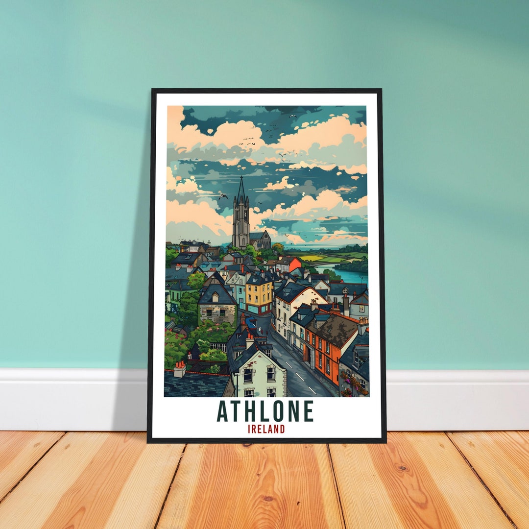 Athlone Travel Print Ireland Wall Art Wall Hanging Home Living Décor ...