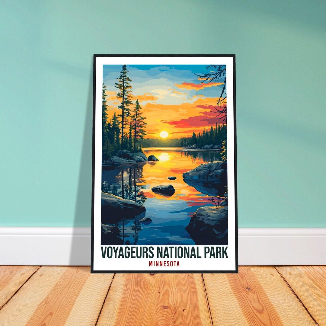 Voyageurs National Park Minnesota VS reizen afdrukken kunst aan de muur ...