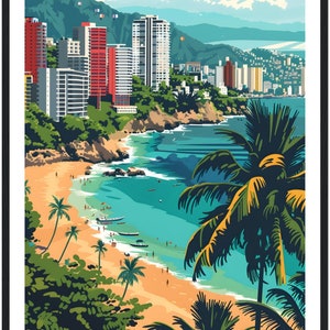Acapulco Mexico Travel Print Mexico Wall Art Wall Hanging Home Décor ...