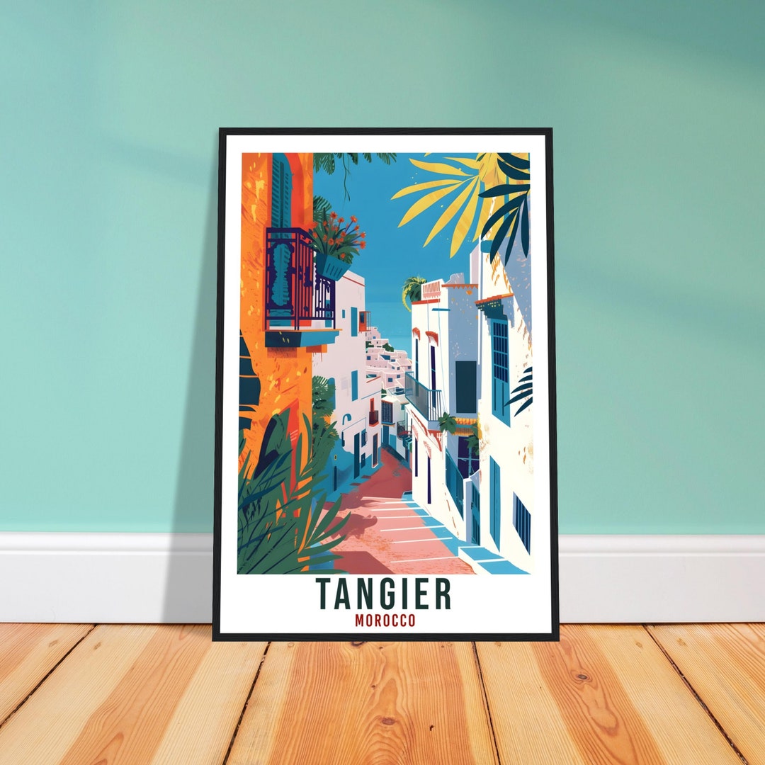 Tangier Morocco Travel Print Wall Art Wall Hanging Home Décor Tangier ...