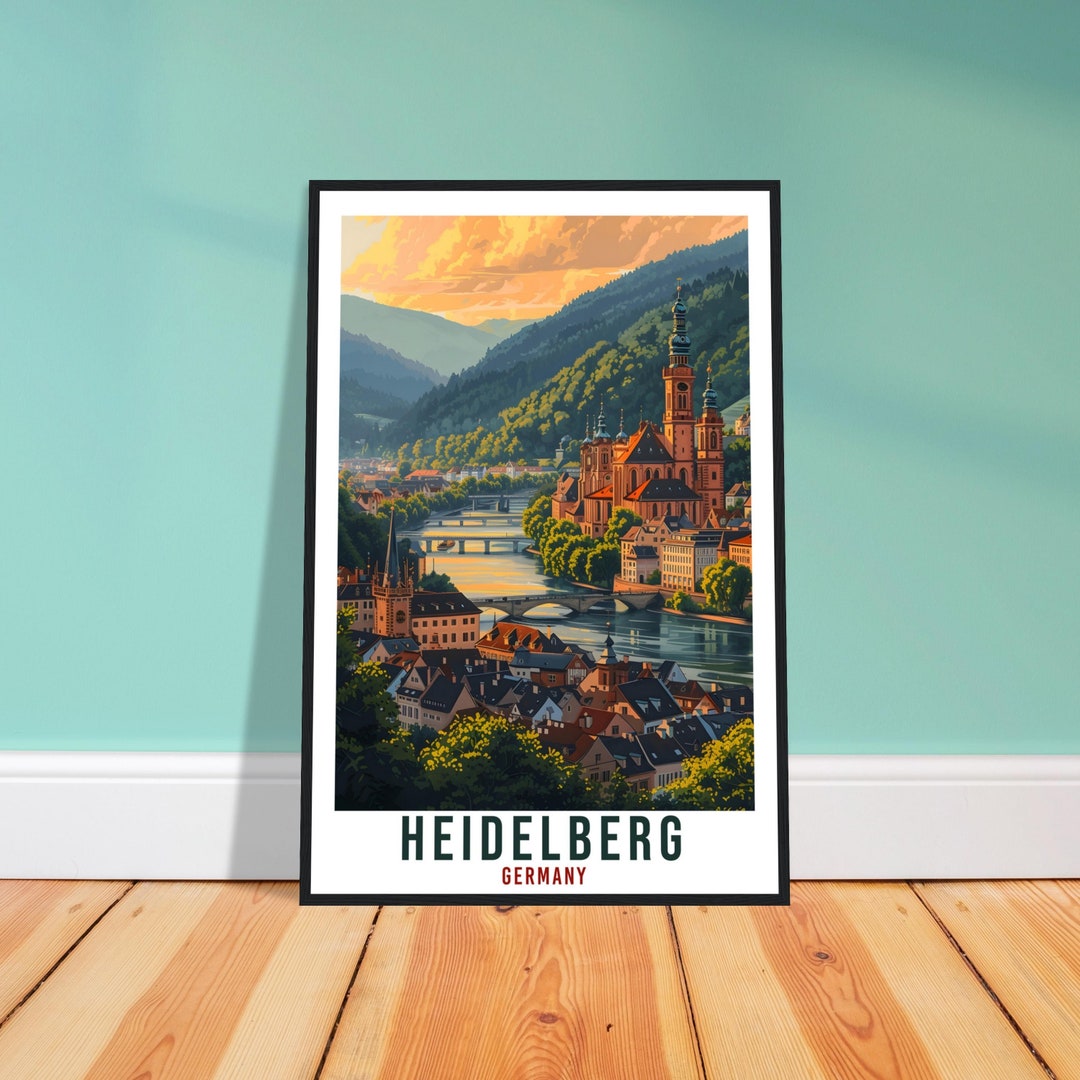 Heidelberg Travel Print Germany Home Decoration German City Wall Art ...