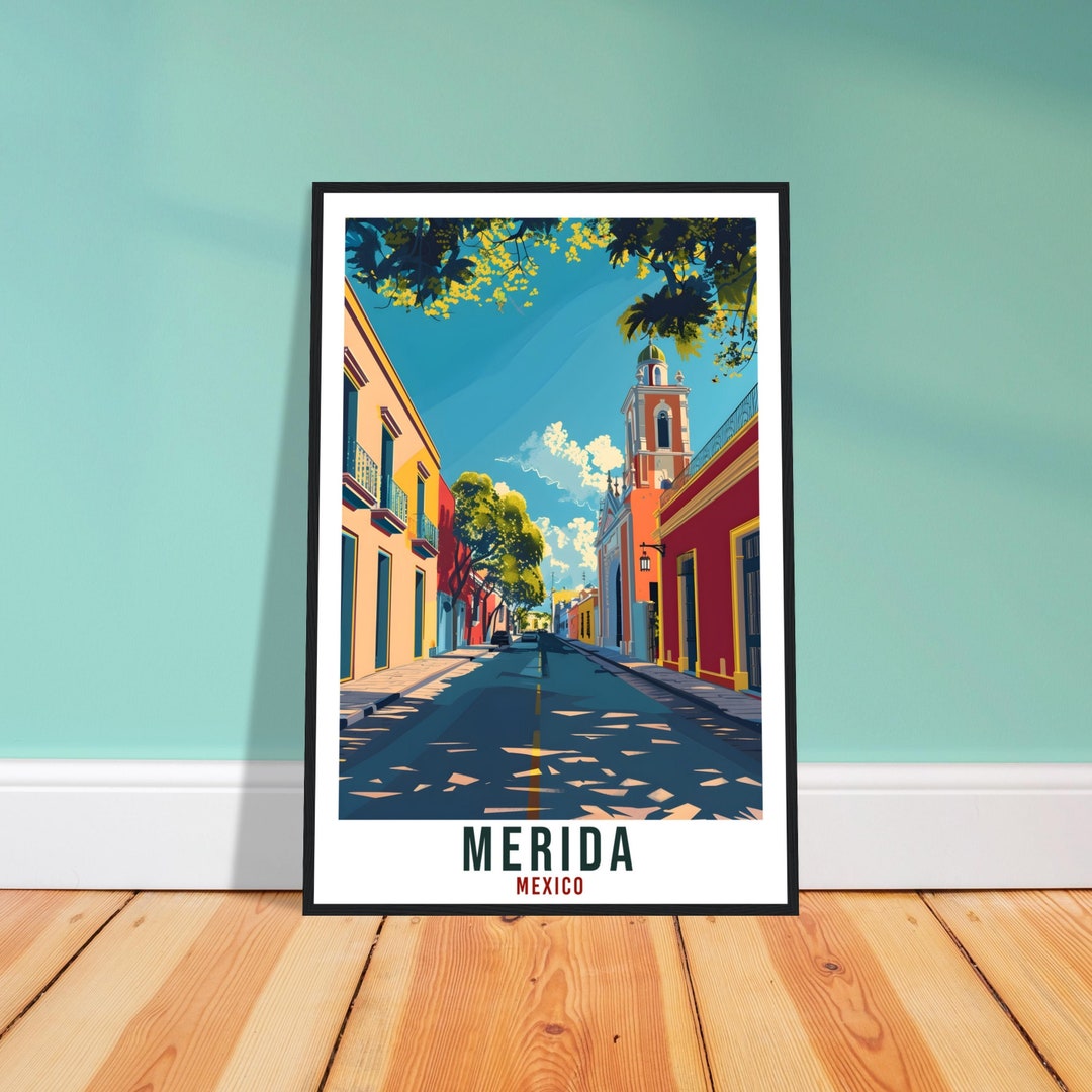 Merida Mexico Travel Print Mexico Wall Art Wall Hanging Home Décor ...